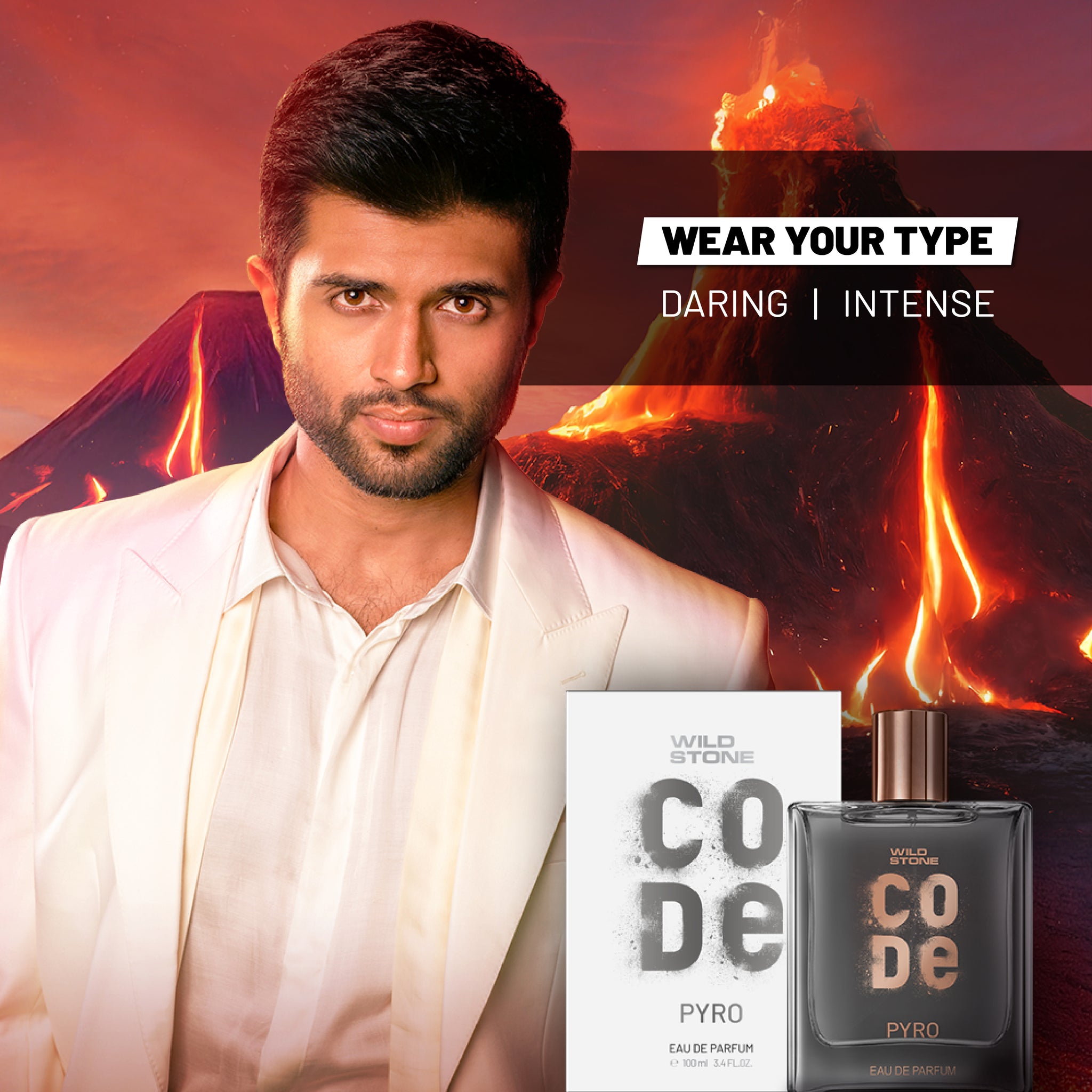 CODE Pyro Perfume for Men 100 ml | Wild Stone CODE