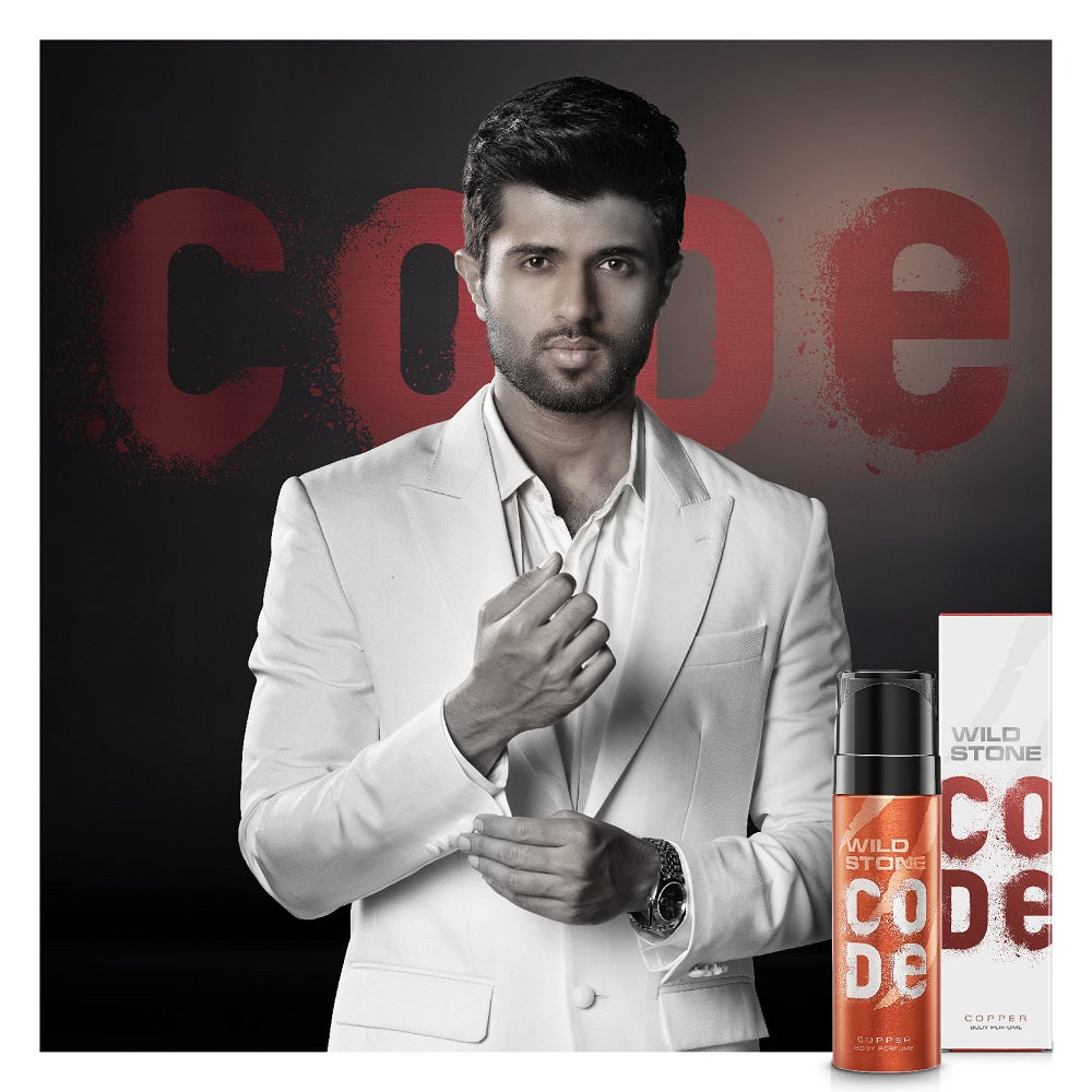 CODE Copper Body Perfume for Men 120 ml | Wild Stone CODE