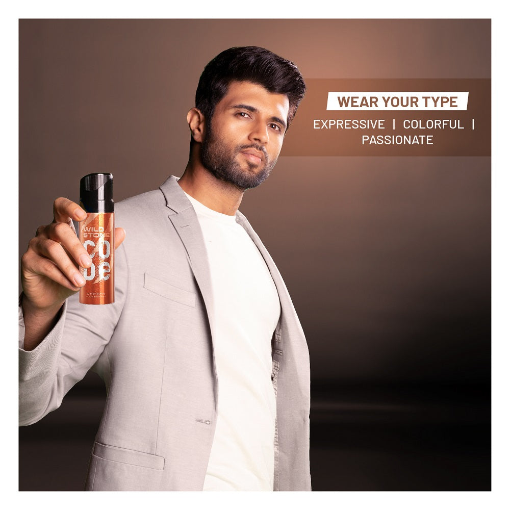 CODE Copper Body Perfume for Men 120 ml | Wild Stone CODE