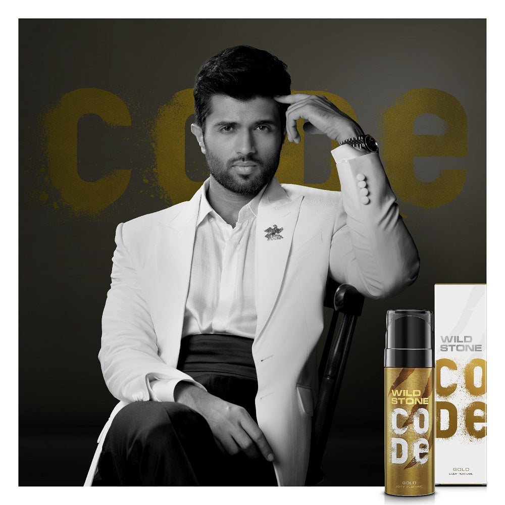 CODE Gold Body Perfume for Men 150 ml | Wild Stone CODE