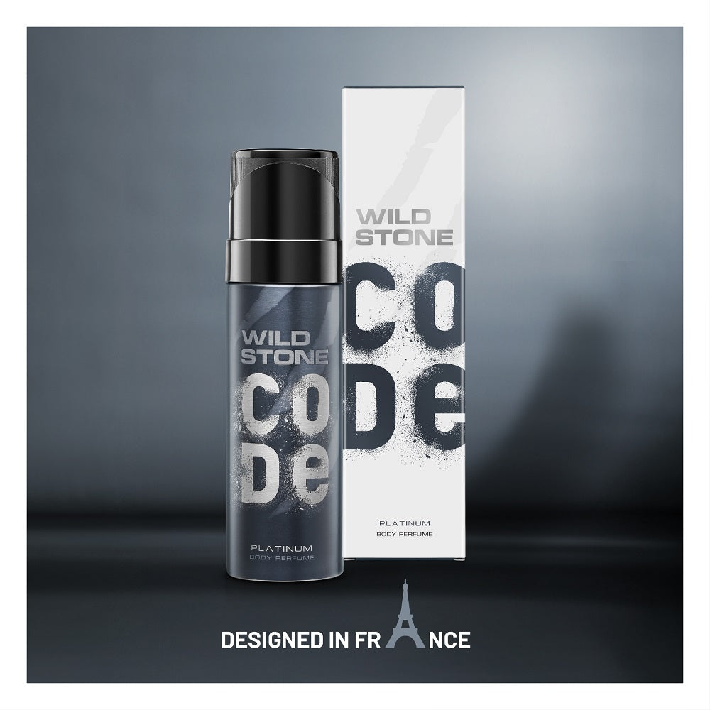 CODE Platinum Body Perfume for Men 150 ml | Wild Stone CODE