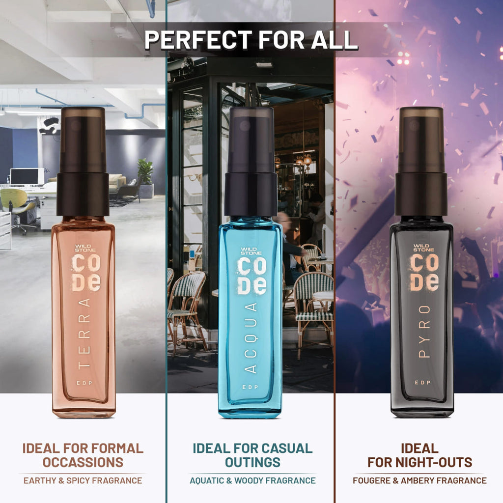 CODE Luxury Perfume for Men, Pack of 3 (8ml Each) | Wild ...
