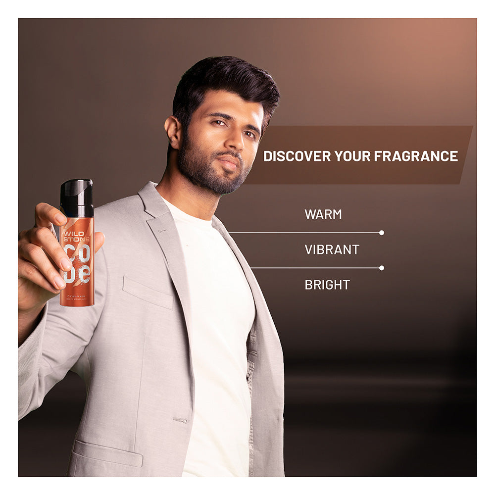 CODE Copper Body Perfume for Men 120 ml | Wild Stone CODE