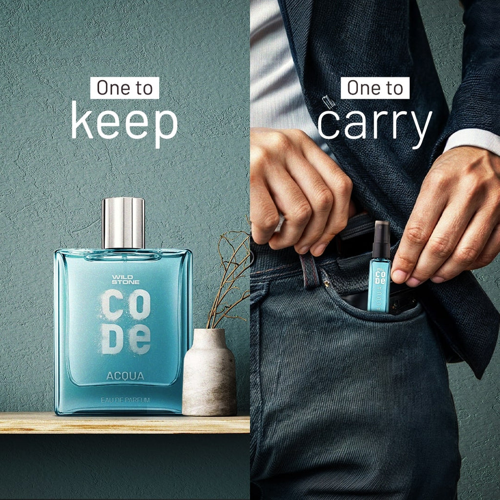 CODE Acqua Perfume for Men 100 ml | Wild Stone CODE