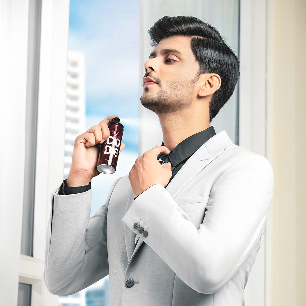 CODE Chrome Body Perfume for Men 120 ml | Wild Stone CODE